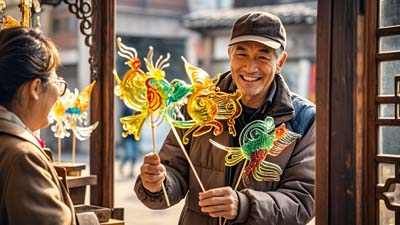Chinese Culture: Chinese Traditional Handicraft 糖画(táng huà)
