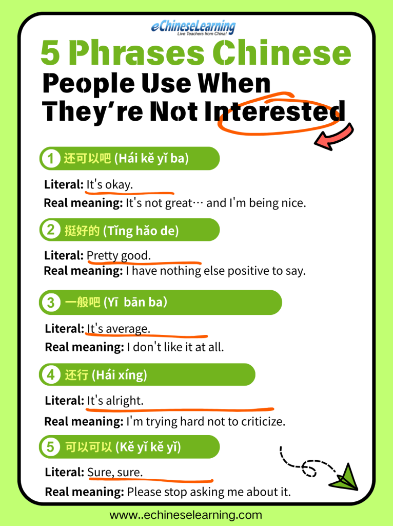5 Phrases Chinese People Use When They’re Not Interested